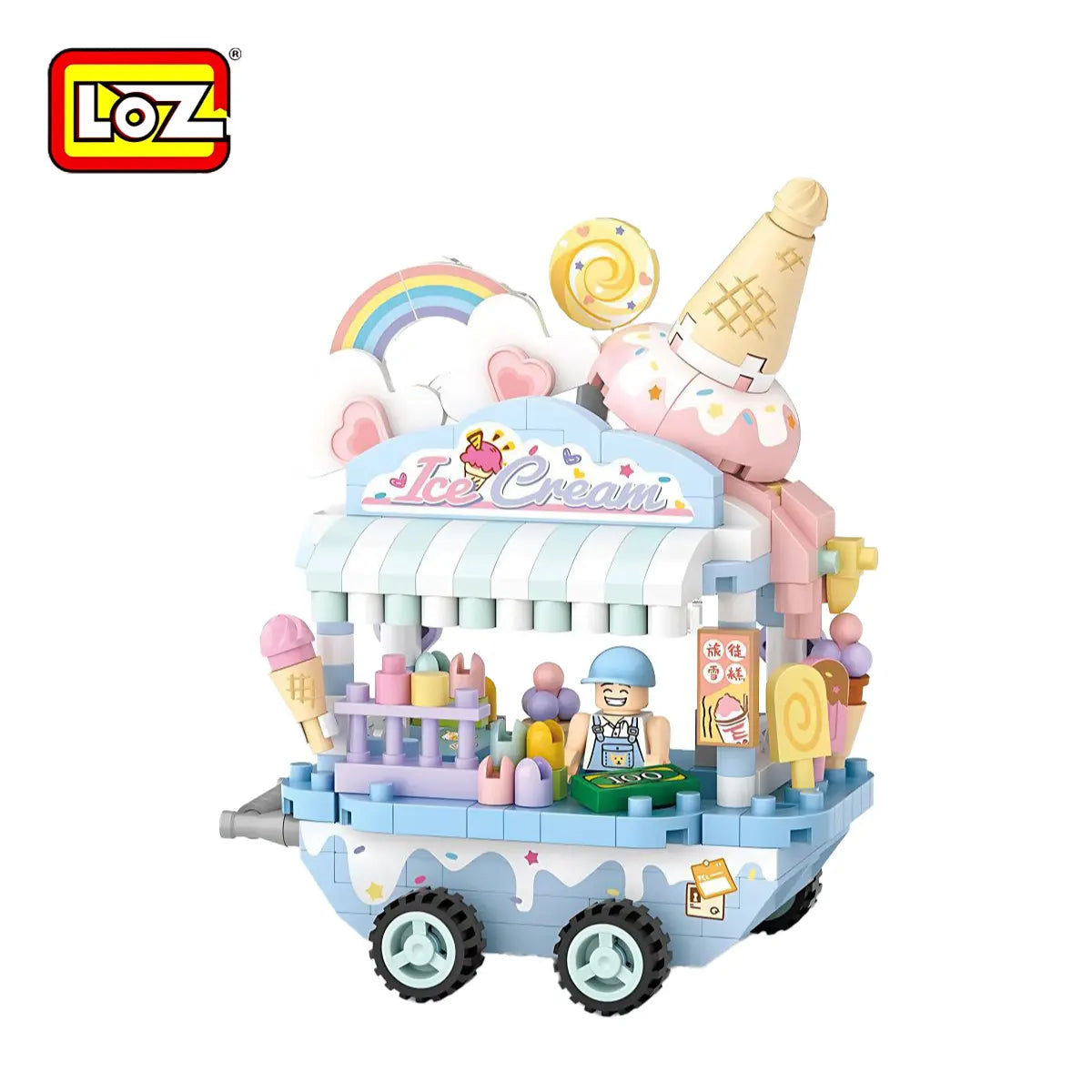LOZ 雪糕販賣車 微鑽積木｜街邊小攤車系列 (8854) - I-Had Creation Limited