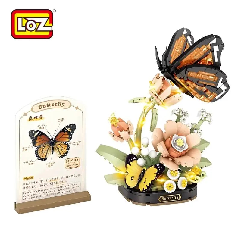 LOZ Tiger Butterfly Mini Block Display – Insect Garden Series (4117 ...